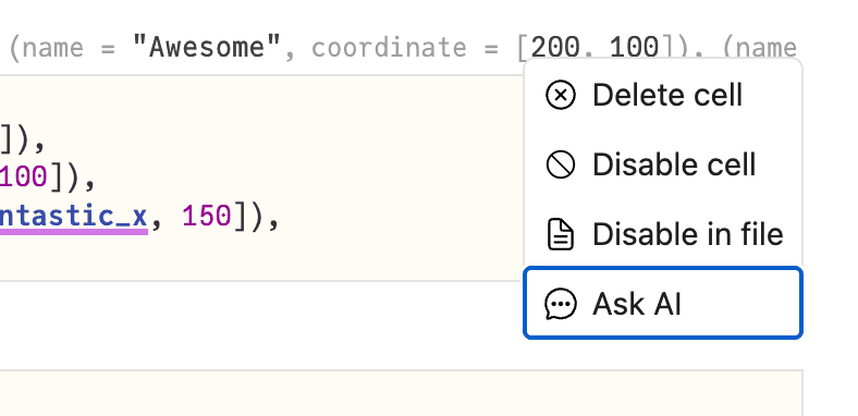 AI features — Pluto.jl
